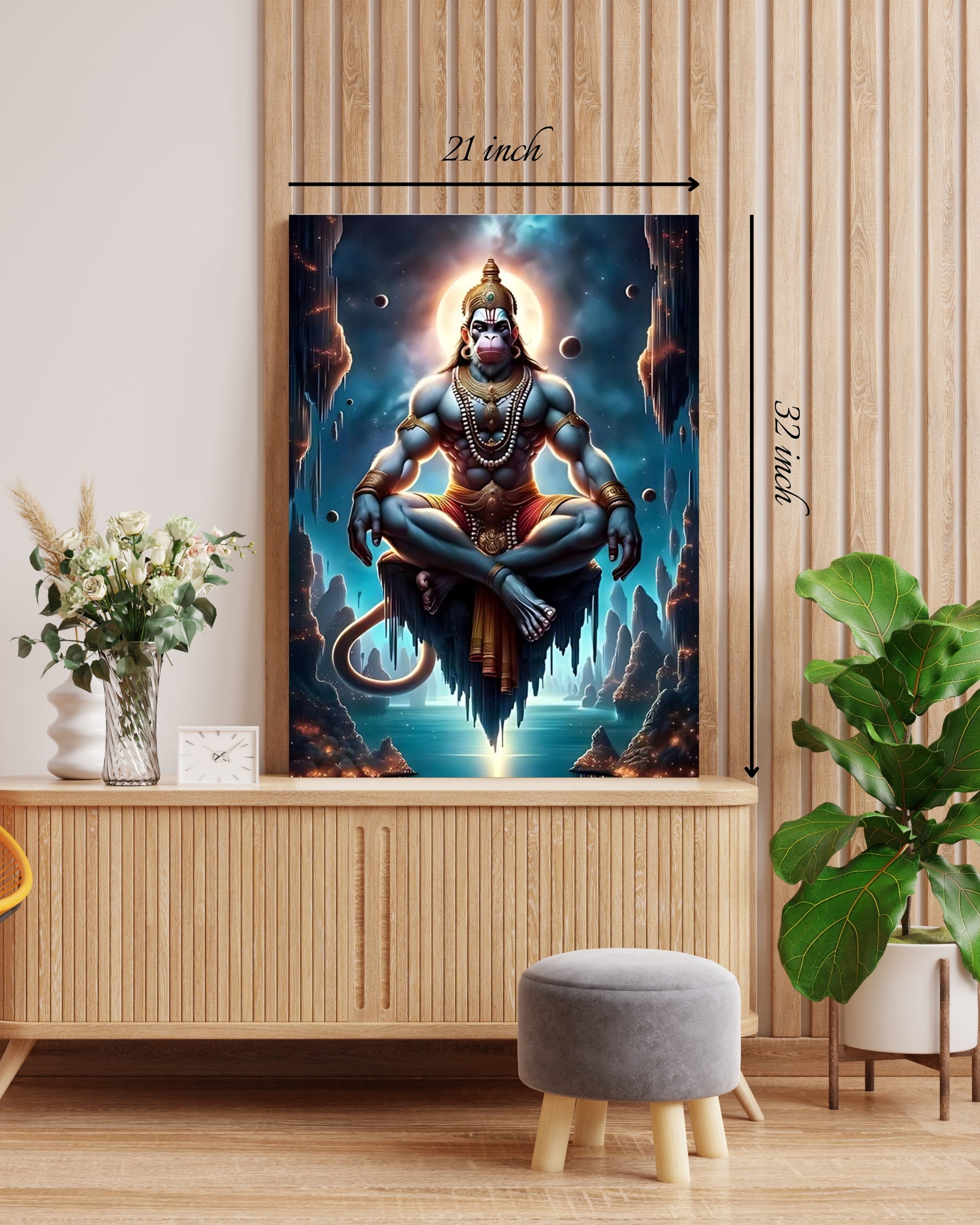 Hanuman Canvas Print – High Quality Hindu God Wall Art – Yatri Prints